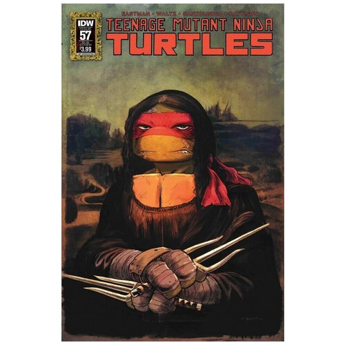 Плакат, постер на холсте TMNT-Raphael/Черепашки ниндзя-Рафаэль/. Размер 30 х 42 см