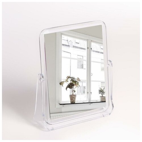 Зеркало настольное с увеличением, зеркальная поверхность 12 × 15 см, цвет прозрачный