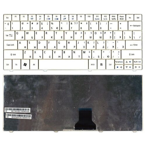 Клавиатура для ноутбука AEZA3R00010 белая