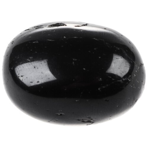 Камень натуральный "Черный Турмалин Шерл", галтовка (10-15 г, 20-25 мм)