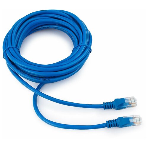 Патч-корд медный UTP Cablexpert PP10-5M/B кат.5e, 5м, литой, многожильный (синий)