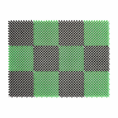 Придверный коврик VORTEX Травка, черно-зеленый, 0.56 х 0.42 м