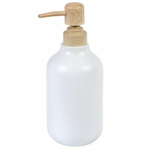 Дозатор для жидкого мыла Глянец, керам, 7.8х18.5 см, бел, CE2919AA-LD