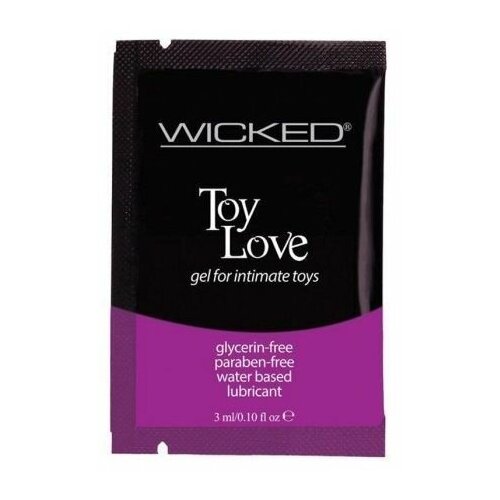 Wicked Лубрикант на водной основе для использования с игрушками WICKED Toy Love - 3 мл.