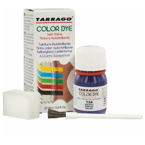 Стойкий краситель для всех видов натуральных и синтетических гладких кож Tarrago COLOR DYE, стекло, 25мл, TDC01/124 (PURPLISH) Темно-фиолетовый