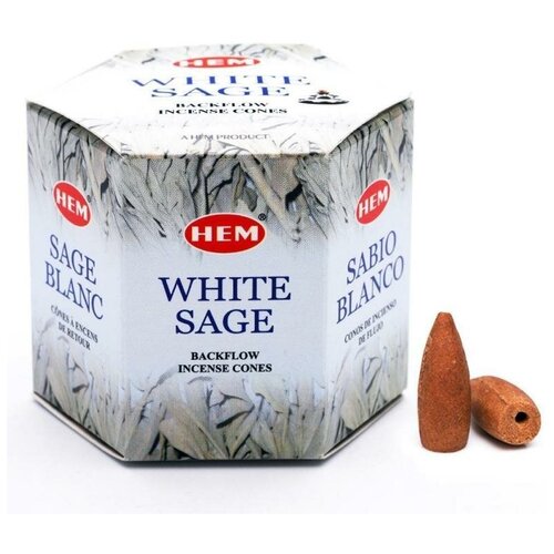 Благовония HEM Back Flow пуля стелющийся дым White Sage Белый шалфей