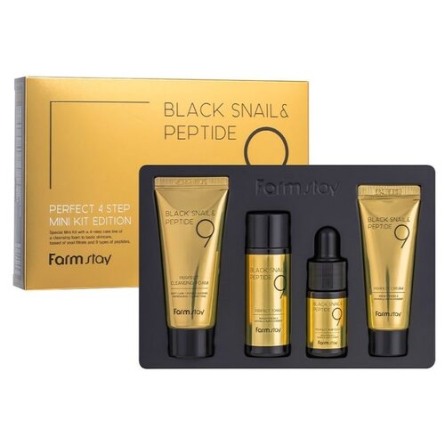 Farmstay Набор Black snail & peptide 9 perfect 4 step mini kit edition