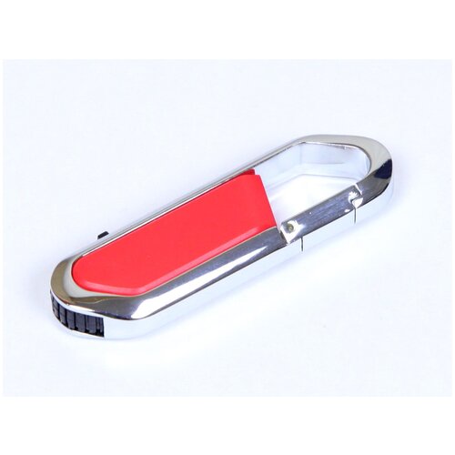 Флешка для нанесения логотипа в виде карабина (16 Гб / GB USB 2.0 Красный/Red 060 Flash drive PM027)