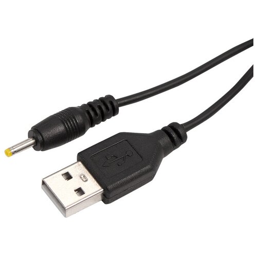 Кабель REXANT USB А (m) - DC (m) 0.7х2.5 mm (18-1155), 1 м, 1000 шт., черный