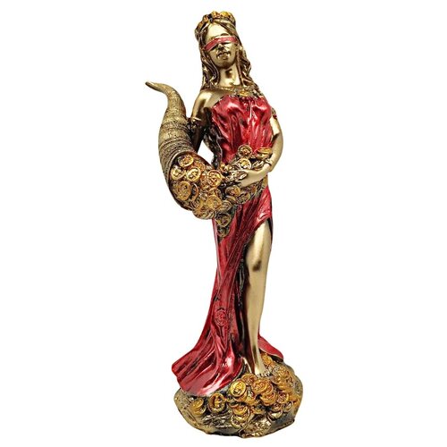 Статуэтка BLT, фигурка Фортуна Богиня удачи в красном, высота 22 см