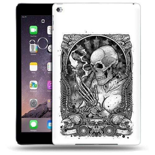 Чехол задняя-панель-накладка-бампер MyPads девушка скелет для Apple iPad Air 2 (A1566/A1567) противоударный