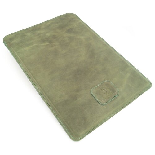 Кожаный чехол J.Audmorr для Macbook 15 AIr и Ноутбука 14-15" (355 х 235 х 18 мм), зеленый, NewBridge 15 Turmalin