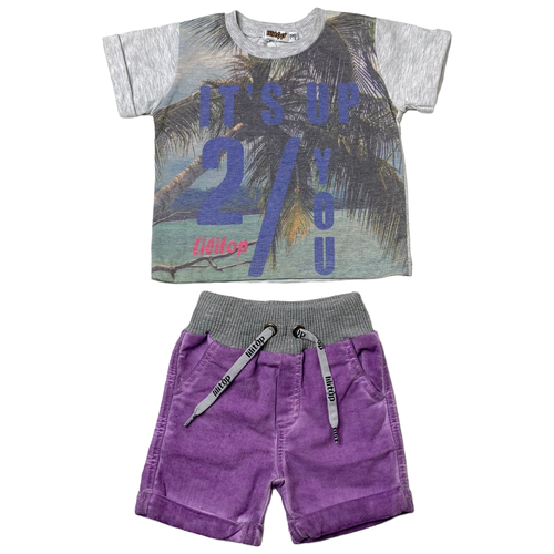 Комплект одежды Lilitop, размер 104, фиолетовый, серый