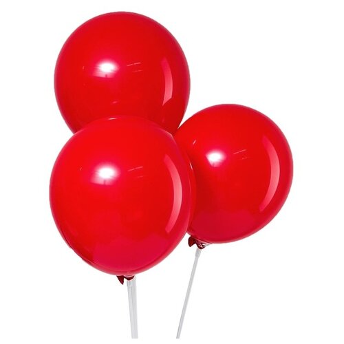 Набор воздушных шаров Leti пастель, 12", красный, 100 шт.