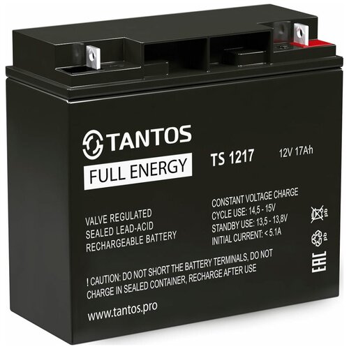 Аккумулятор Tantos 12В 17 А&#8729 ч (TS 1217)
