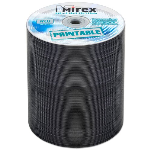 Диск DVD+R Mirex 4,7Gb 16x Printable bulk, упаковка 100 шт.