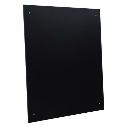 Стеклянная панель 600х600х4 мм черная, с креплением./В упаковке шт: 1