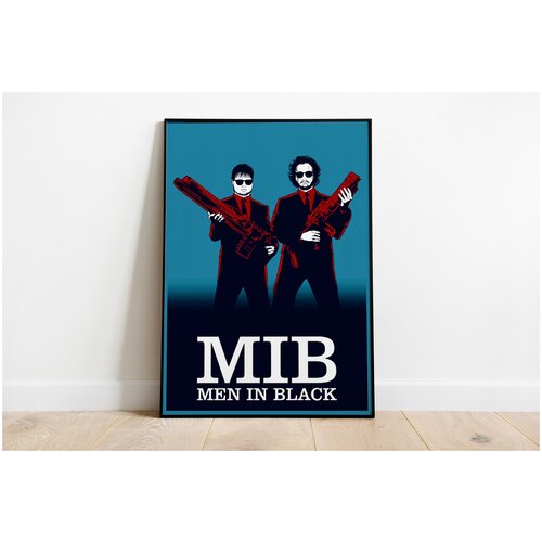 Плакат "Люди в чёрном" / Формат А3 (30х42 см) / Постер для интерьера (c черной рамкой)