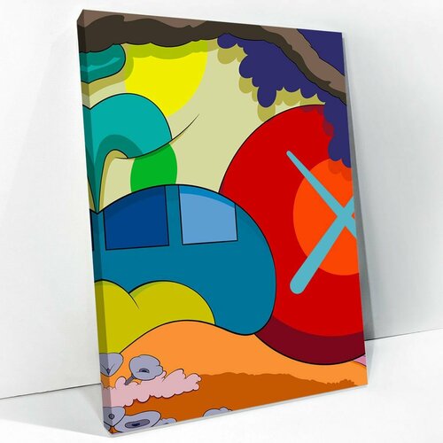 Картина KAWS современный арт на холсте 40х60см
