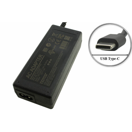 Адаптер (блок) питания 12V, 2A, 24W, USB Type-C (A241-120200D, KA1440-1202000H), отд. шнур, зарядное для ноутбука и планшета Chuwi