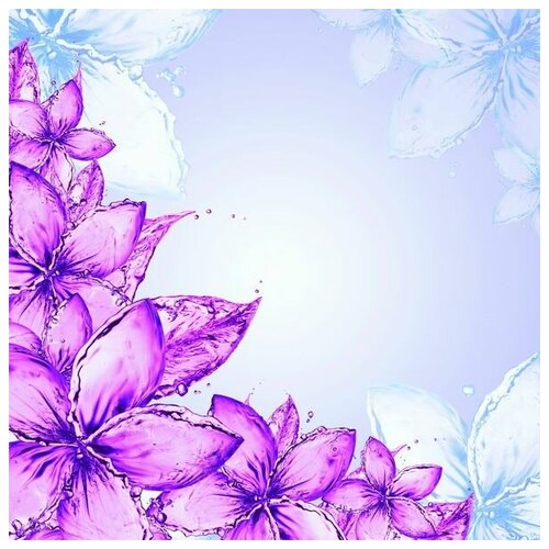 Постер на холсте Сиреневые цветы (Purple flowers) №3 50см. x 50см.