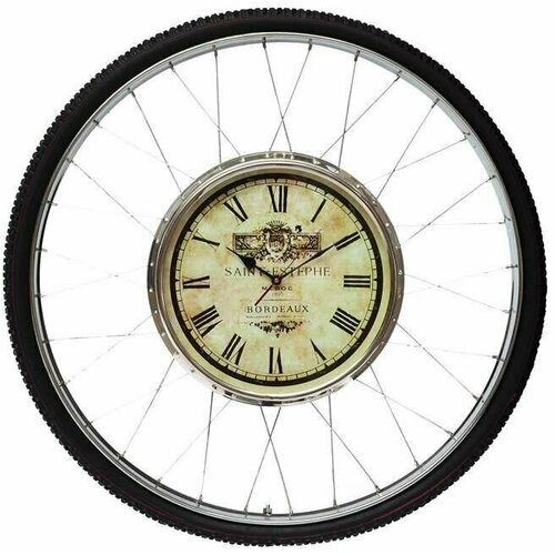 Часы настенные "Wheel" (колесо) Д-70 см, сплав+резина (47578)