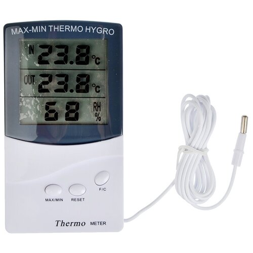 Электронный термометр VETTA , выносной датчик температуры, влажность,12.5X7см, пластик,1хAAA