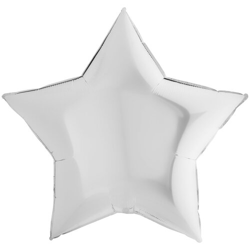Шар (36'/91 см) Звезда, Белый, 1 шт.