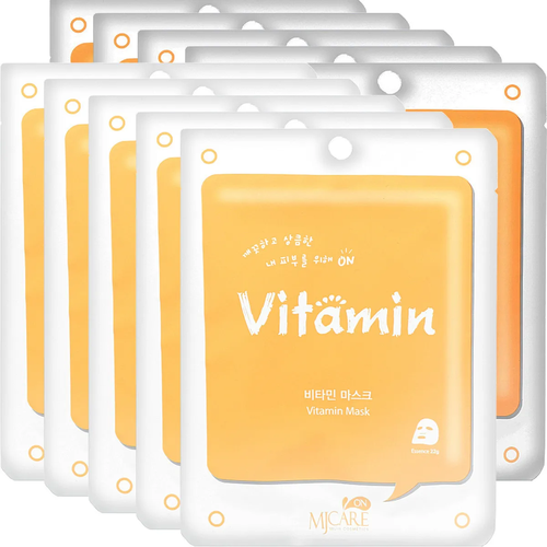 Тканевая маска для лица с облепихой Mijin MJ on Vitamin Mask, 22 г - 10 шт