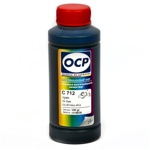 Чернила OCP C712 голубые водорастворимые для картриджей Canon CL-511 и CL-513 100мл.