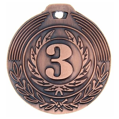 Медаль призовая, 3 место, бронза, d 4 см