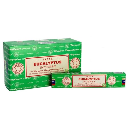 Ароматические палочки - благовония Satya Eucalyptus (Эвкалипт), 15 гр