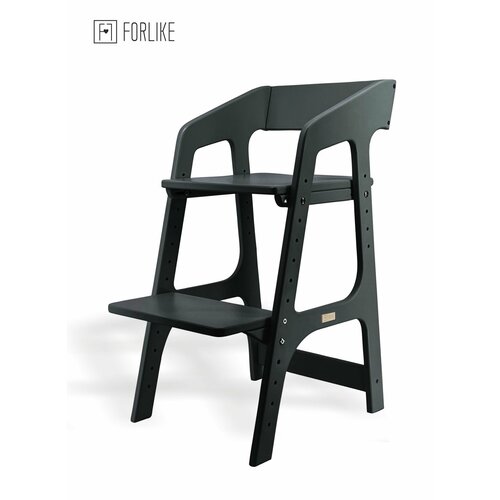 Растущий стул для детей FORLIKE с подлокотниками, черный