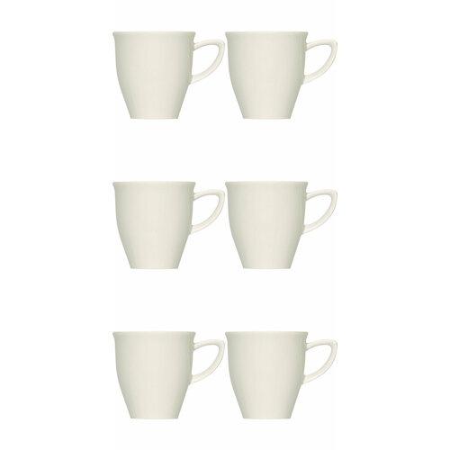 Набор из 6 чайных чашек "Raffinesse" 7,6х7,6х9,3 см, 220 мл, айвори, фарфор, Bauscher, 20 5272
