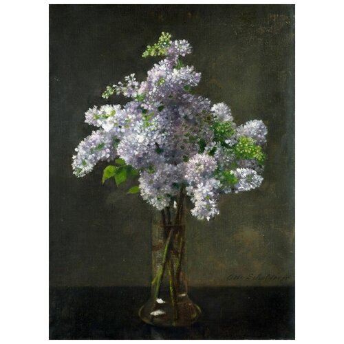 Репродукция на холсте Сирень (Lilac) №1 Шолдерер Отто 30см. x 41см.