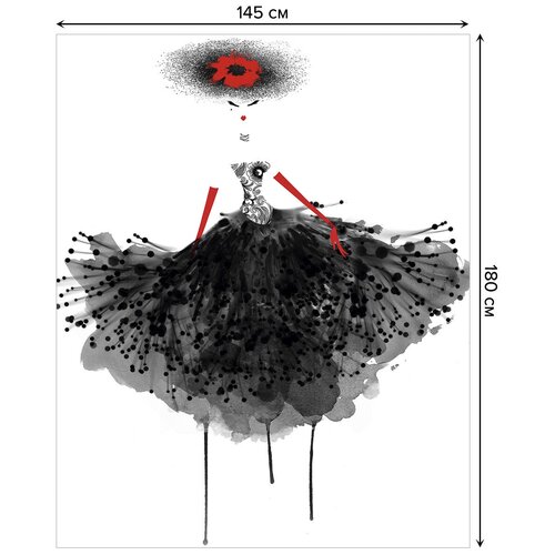 Скатерть прямоугольная JoyArty "Юбка из фатина" из сатена, 180x145 см