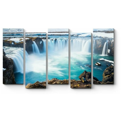 Модульная картина Грандиозный водопад Исландии 120x69