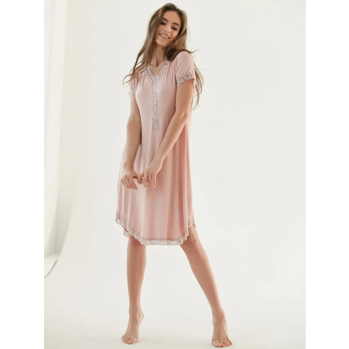 Сорочка  Текстильный Край, размер 58, розовый