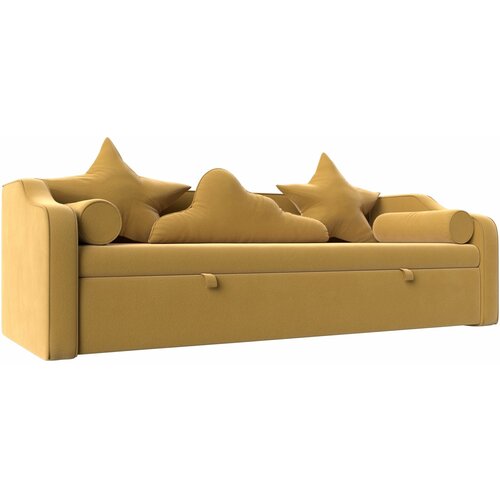 Детский диван-кровать Лига Диванов Рико Желтый (микровельвет)