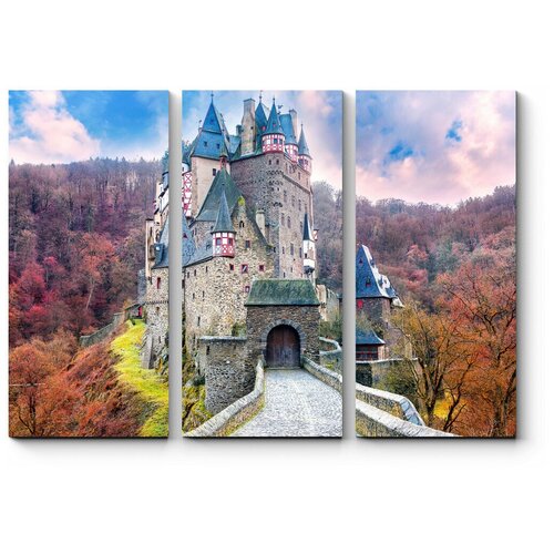 Модульная картина Сказочный замок в горах 110x79