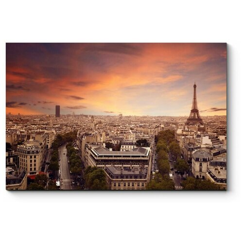 Модульная картина Прекрасный Париж с высоты 110x73
