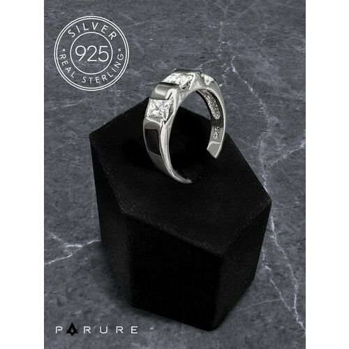 Кольцо PARURE, кристаллы Swarovski, серебряный