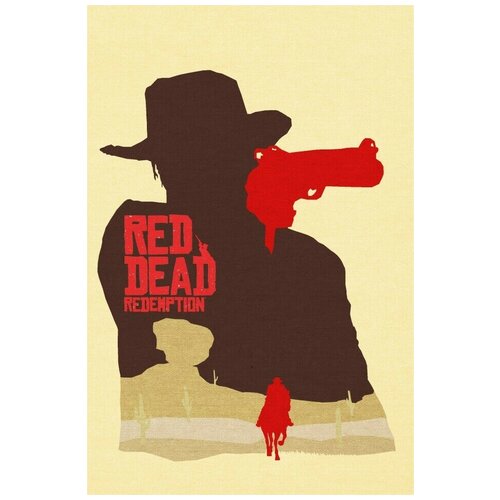 Плакат, постер на бумаге Red Dead: Redemption/Красная смерть: Выкуп. Размер 21 х 30 см