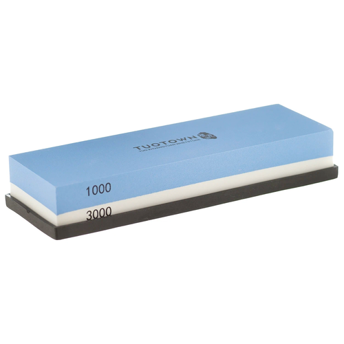 Точильный камень Tuotown водный 1000/3000, белый/голубой