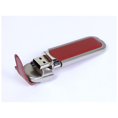 Кожаная флешка для нанесения логотипа с массивным корпусом (32 Гб / GB USB 2.0 Коричневый/Brown 212 флешнакопитель под тисненение)