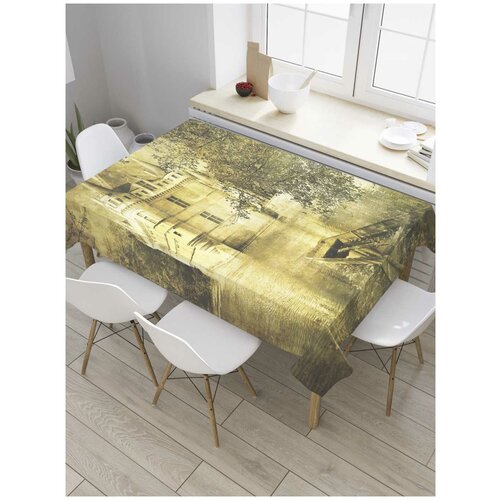 Скатерть прямоугольная JoyArty на кухонный стол "Водный дворец" из оксфорда, 120x145 см