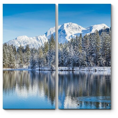 Модульная картина Красота горного озера 70x70