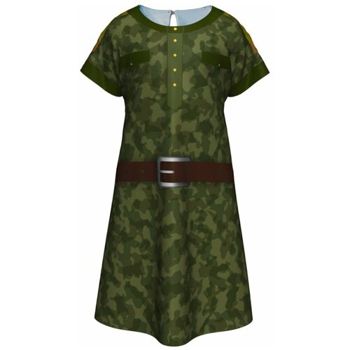 Военное платье для девочки (17827) 116 см