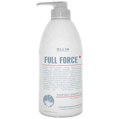 OLLIN Professional шампунь Full Force Tonifying тонизирующий с экстрактом пурпурного женьшеня, 750 мл