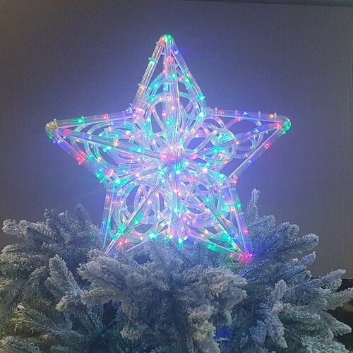 Макушка кремлевская звезда светодиодная для большой елки, диаметр 50 СМ, цвет разноцветный